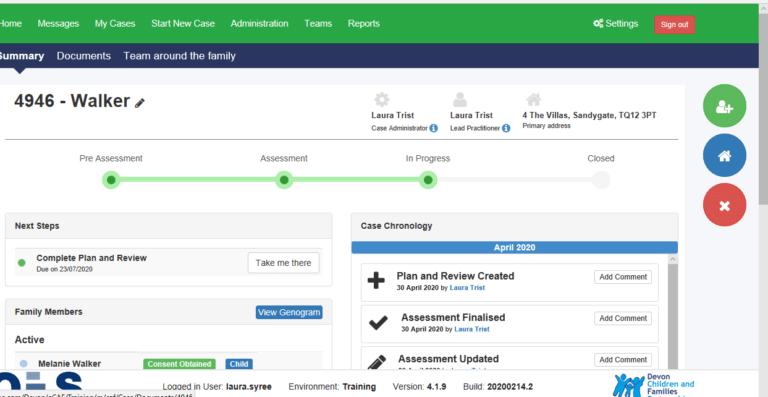 A guide to add a case observation on Right for Children - Devon ...