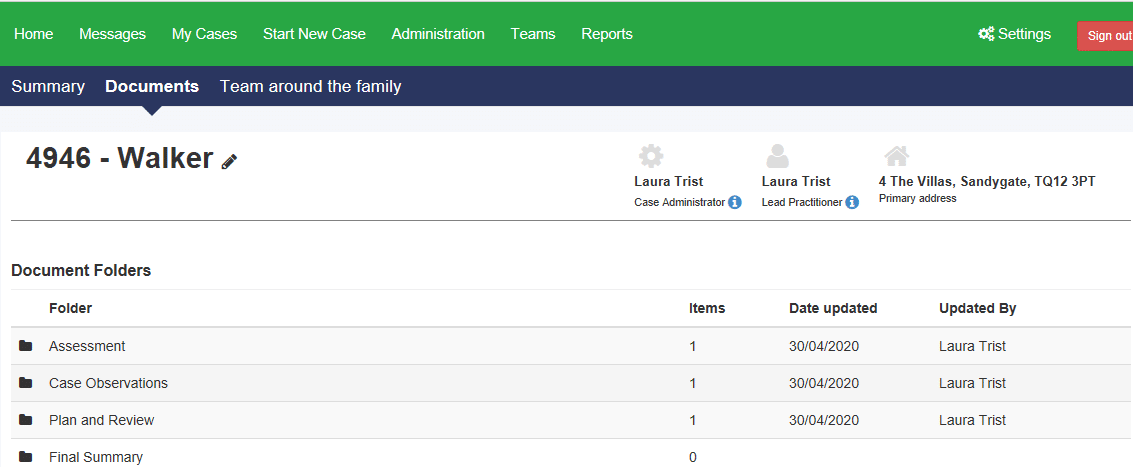 A guide to add a case observation on Right for Children - Devon ...